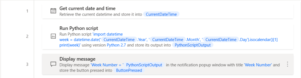 How to find week number in Power Automate Desktop – PenBot_RPA