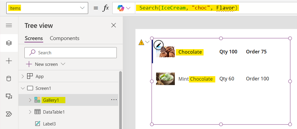 การใช้ Filter, Search, Lookup ใน Power Apps – PenBot_RPA