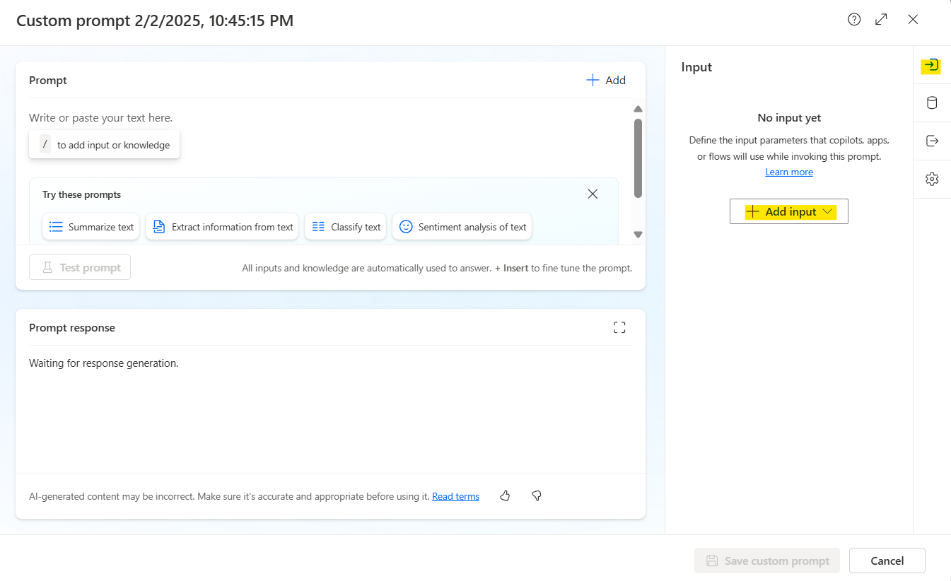 How to use custom prompt in AI prompts (Power Platform) – PenBot_RPA