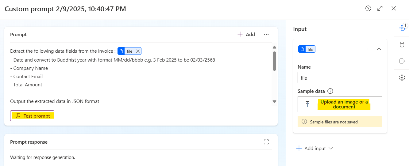 Extract invoice data with AI prompts and using RPA create transaction ...