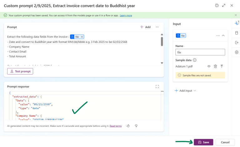 Extract invoice data with AI prompts and using RPA create transaction ...
