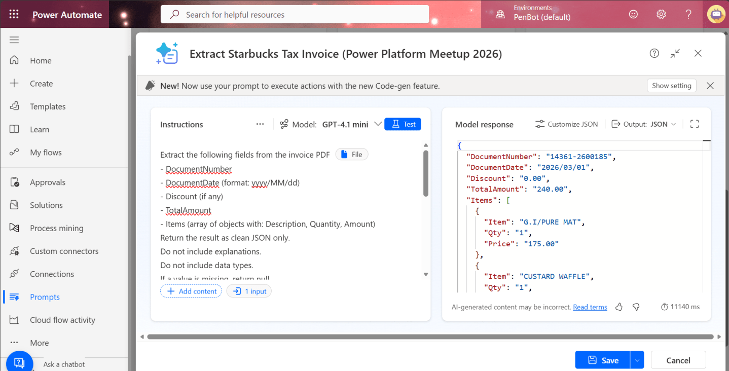 AI-Powered Document Automation with Power Automate – PenBot_RPA